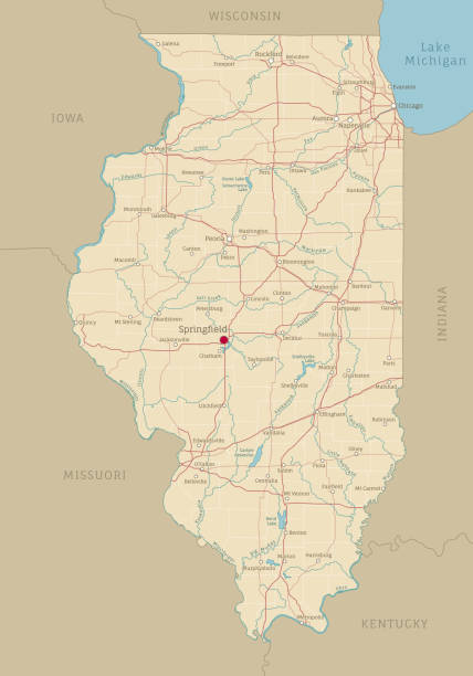 Illinois State Map Clipart