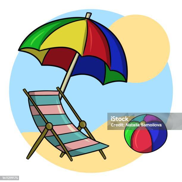 Un Ensemble Dimages Pour Se Détendre Sur La Plage Illustration