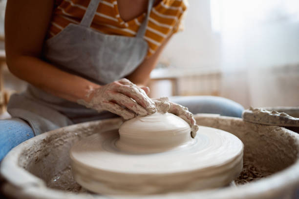 Free Stock Photo of Person Making a Pot on a Potters Wheel | Download ...