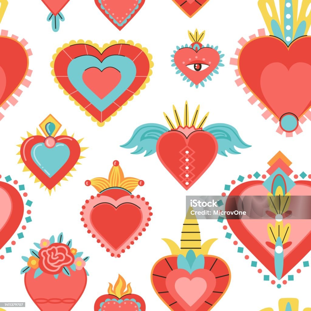 Ilustración de Fondo De Corazones Mexicanos Corazón Con Fuego Y Ojos ... Ilustración de Fondo De Corazones Mexicanos Corazón Con Fuego Y Ojos ...