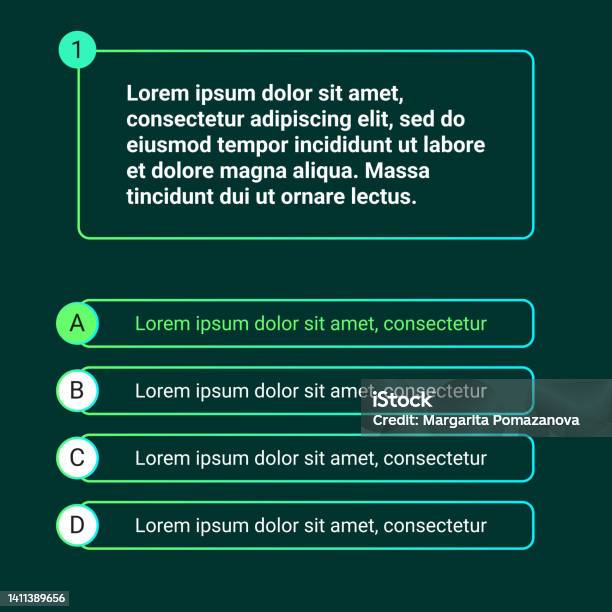 Modèle De Test De Quiz Ui Design Vector Illustration Vecteurs Libres De