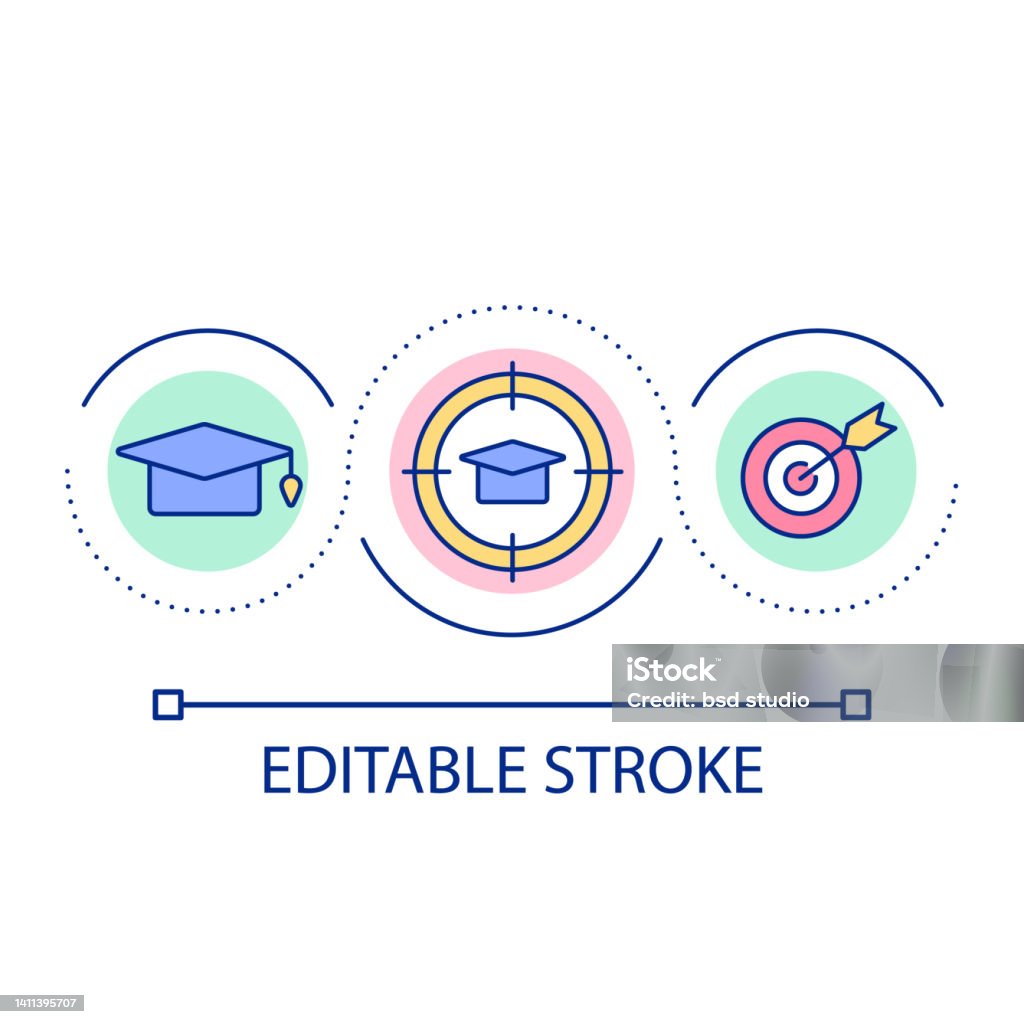 Educational Goals Setting Loop Concept Icon Stock Illustration ... Educational Goals Setting Loop Concept Icon Stock Illustration ...
