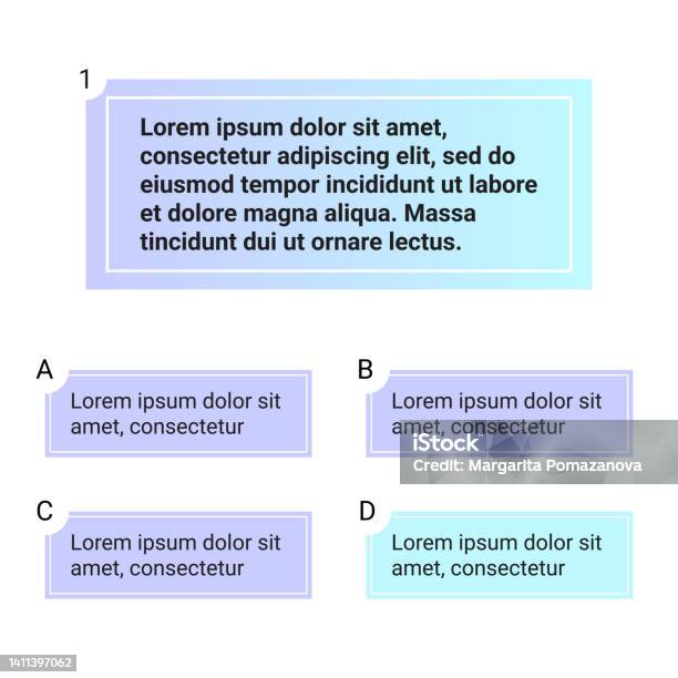 Modèle De Test De Quiz Ui Design Vector Illustration Vecteurs Libres De
