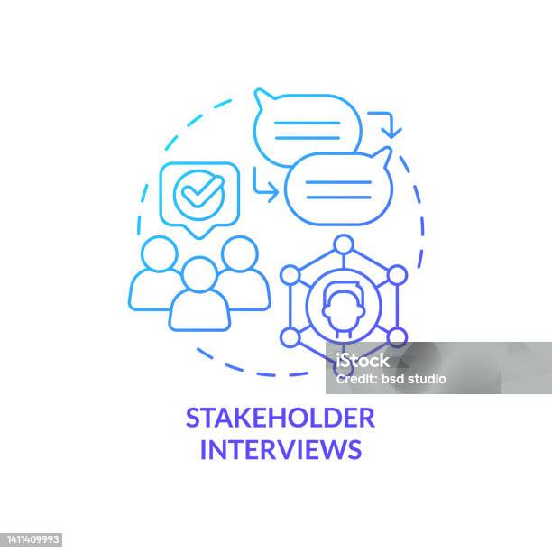 Stakeholder Interviews Blue Gradient Concept Icon Stock Illustration ... Stakeholder Interviews Blue Gradient Concept Icon Stock Illustration ...