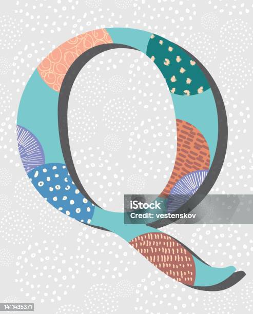 Sketch Drawing Pattern Doodle Modern Serif Vector Alphabets Stock