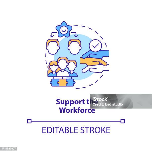 Support Workforce Concept Icon Stock Illustration - Download Image Now ... Support Workforce Concept Icon Stock Illustration - Download Image Now ...