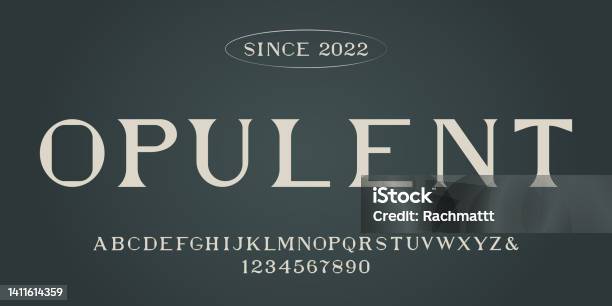 Luxury And Elegant Serif Vector Alphabet Stock Illustration - Download