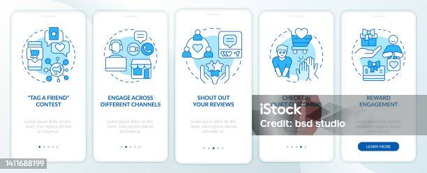 Customer Engagement Strategies Blue Onboarding Mobile App Screen Stock ... Customer Engagement Strategies Blue Onboarding Mobile App Screen Stock ...