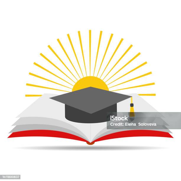 Illustration De Léducation Livre Ouvert Avec Le Soleil Et Lombre Sur