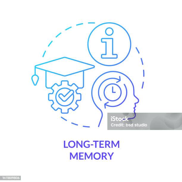 Longterm Memory Blue Gradient Concept Icon Stock Illustration ... Longterm Memory Blue Gradient Concept Icon Stock Illustration ...