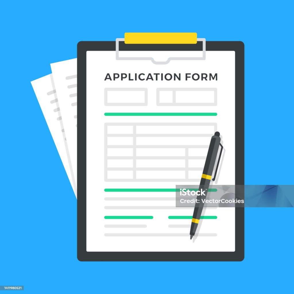 Formulaire De Demande Pressepapiers Avec Document De Formulaire Et