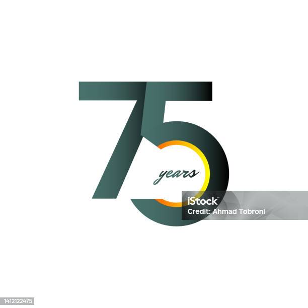 Perayaan Ulang Tahun 75 Tahun Ilustrasi Desain Template Vektor ... Perayaan Ulang Tahun 75 Tahun Ilustrasi Desain Template Vektor ...