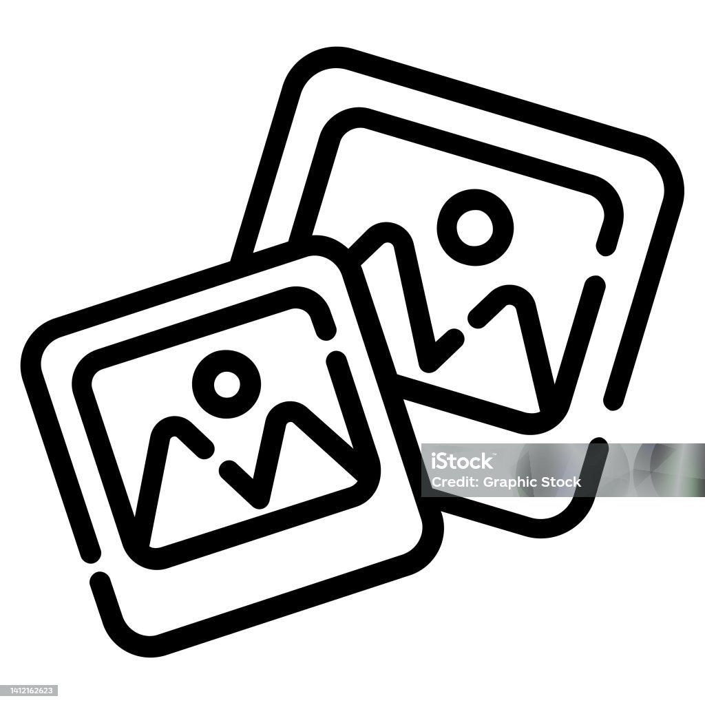 Picture Vector Icon Thin Line Style For Web And Mobile Stock