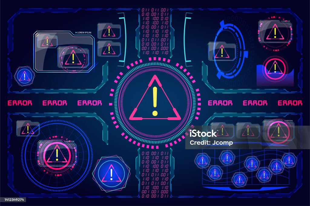 Dasbor Hud Futuristik Scifi Menampilkan Layar Teknologi Realitas