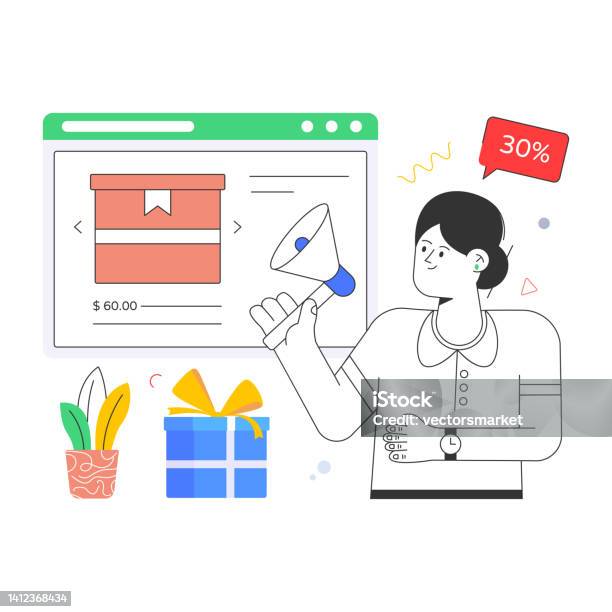 Vector Designing Flat Illustration Is Handy And Scalable Stock