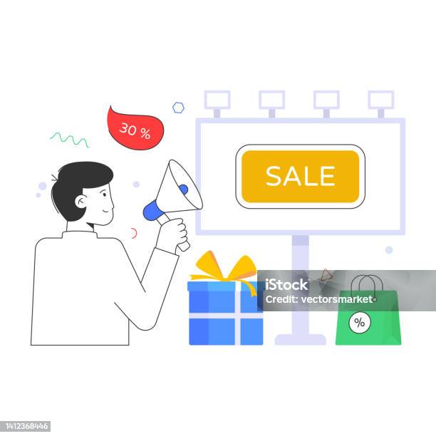 Vector Designing Flat Illustration Is Handy And Scalable Stock