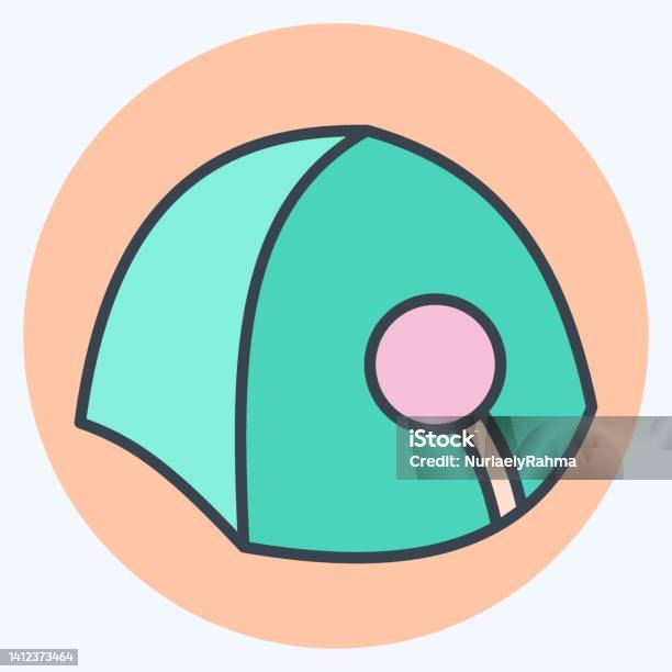 Icon Tent Adapté Pour Le Symbole De Léducation Style De Compagnon De
