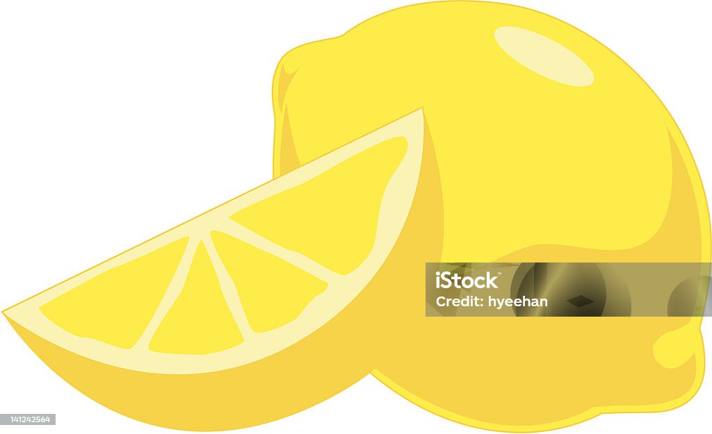 Ilustrasi Irisan Lemon Dan Lemon Kuning Utuh Ilustrasi Stok Unduh