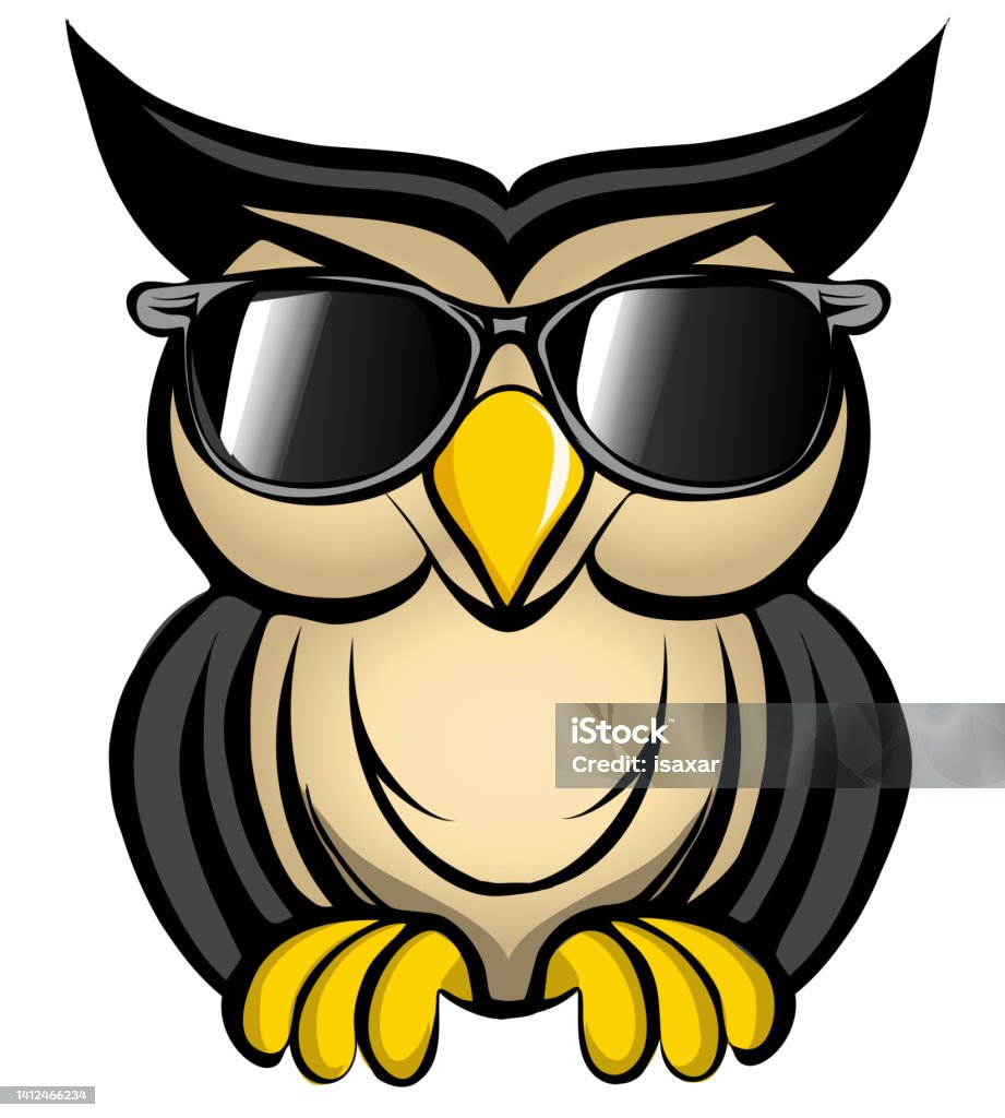 Owl With Sunglasses Stock Illustration Download Image Now Mascot Owl Abstract Istock