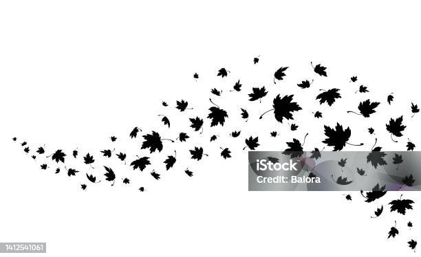 Feuilles Dérable Fond Dautomne Avec Des Feuilles Dérable Volantes Et
