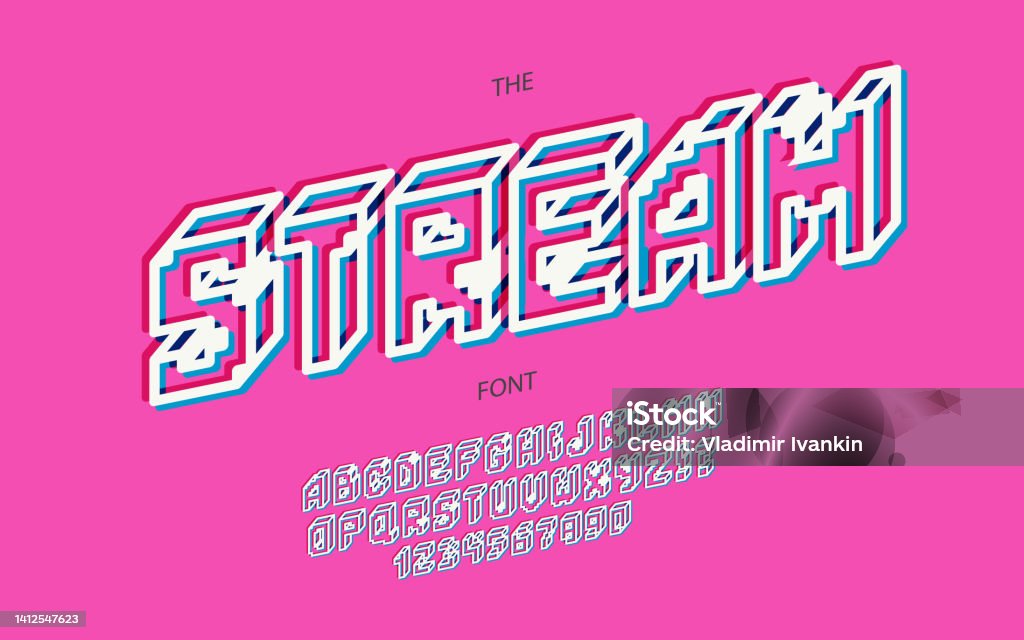 Vector Font 3d Bold Color Style Stock Illustration Download Image Now