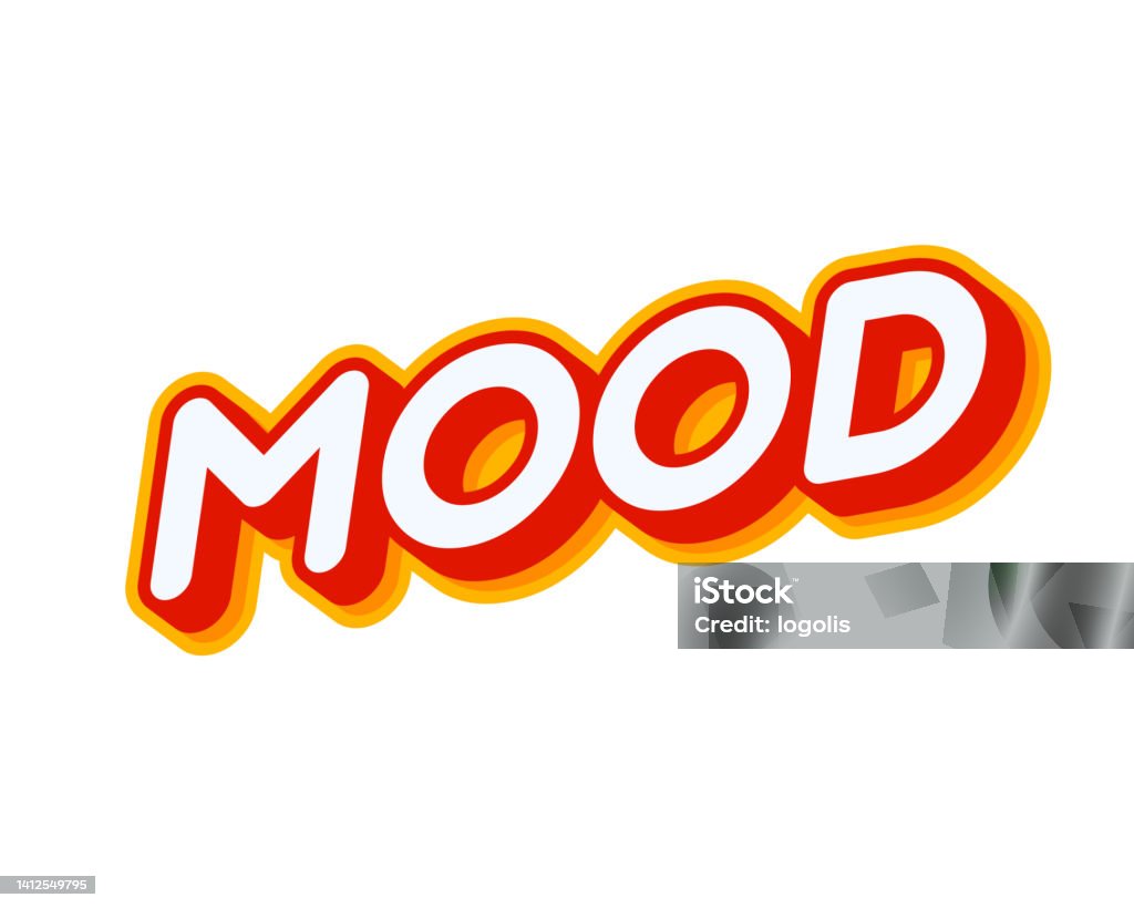 Umore Good Mood Lettering Isolato Su Testo Bianco Colorato Effetto ... Umore Good Mood Lettering Isolato Su Testo Bianco Colorato Effetto ...