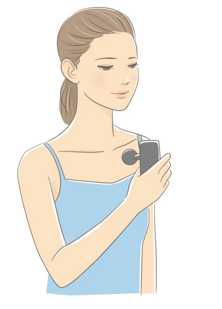 90 Massage Gun Ilustrasi Grafik Vektor And Clip Art Bebas Royalti
