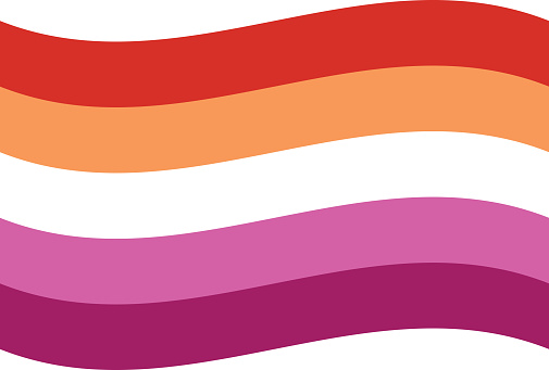Waved Lesbian Pride Flag Stock Illustration Download Image Now