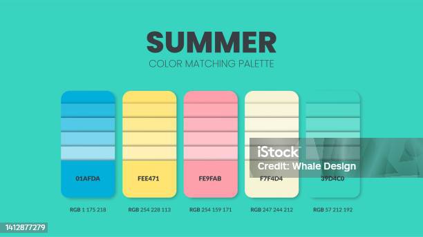 Palet Warna Tema Musim Panas Atau Skema Warna Adalah Kombinasi Tren Dan Panduan Palet Tahun Ini