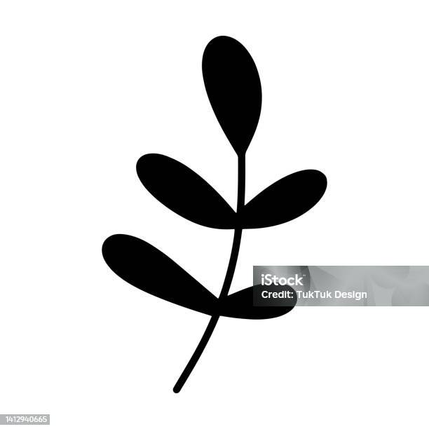 Symbole De Glyphe Vectoriel Dicône De Plante Pour La Nature Lécologie