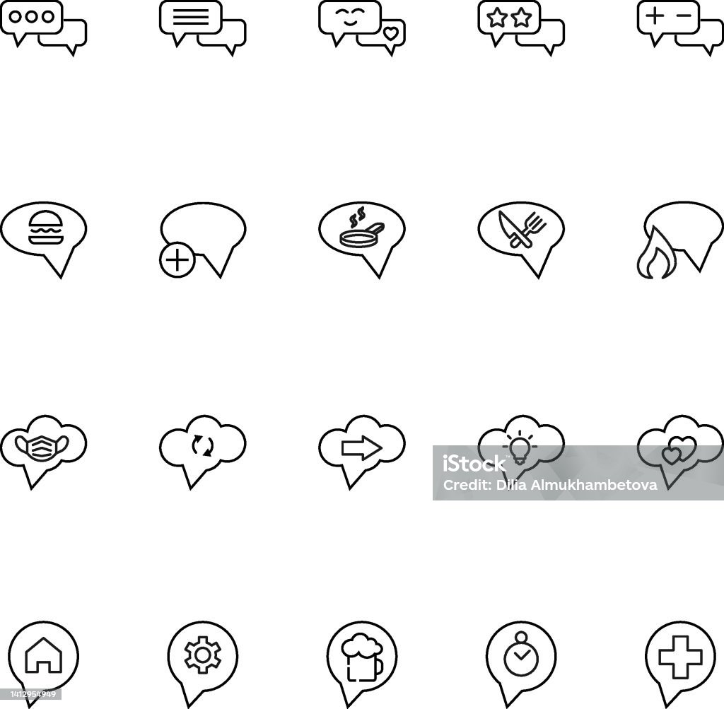Concept De Signes Et De Symboles Symbole De Contour Dans Un Style Plat