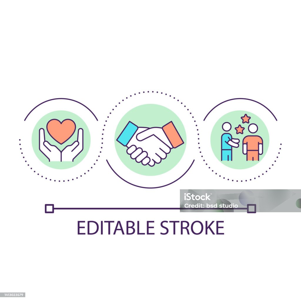 Showing Empathy And Respect Loop Concept Icon Stock Illustration ... Showing Empathy And Respect Loop Concept Icon Stock Illustration ...