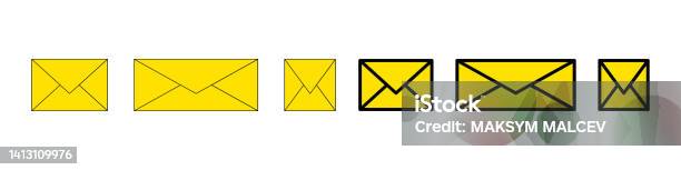 Message Icon Envelope Pictogram Illustration Vector Isolated On White