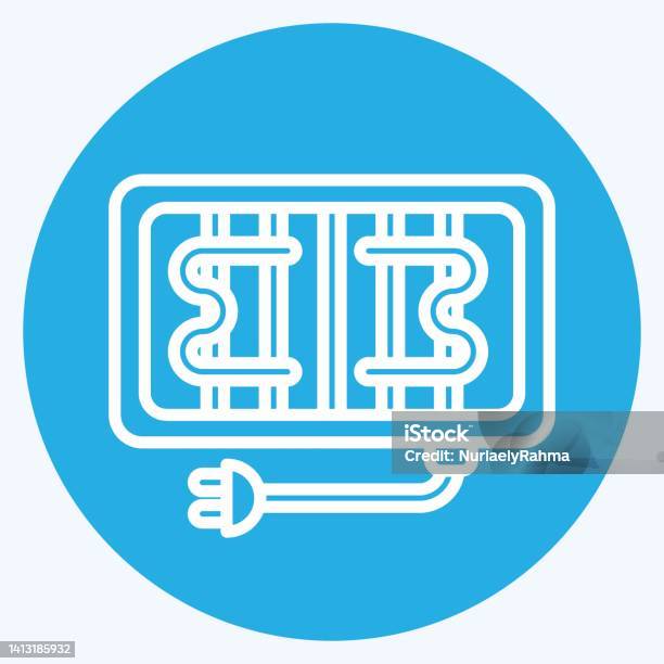 Icône Grill Électrique Convient Au Symbole Des Appareils De Cuisine