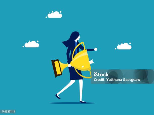 Keunggulan Bisnis Pengusaha Wanita Memegang Piala Vektor Konsep Bisnis ... Keunggulan Bisnis Pengusaha Wanita Memegang Piala Vektor Konsep Bisnis ...