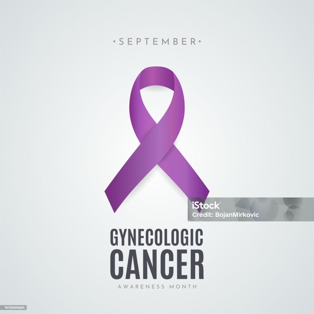 Gynecologic Cancer Awareness Month Poster September Vector Stock