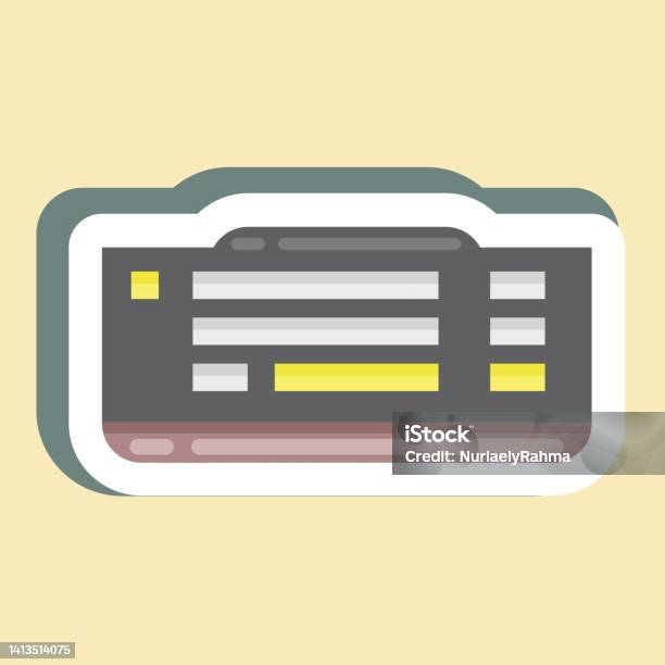 Keyboard Stiker Cocok Untuk Simbol Komponen Komputer Desain Sederhana