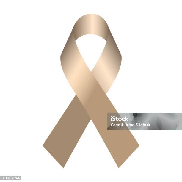 Uterine Cancer Ribbon Isolated On White Background Stock Illustration