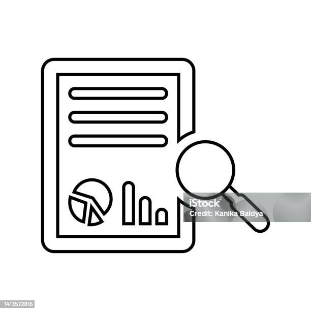 Laporan Analisis Ikon Baris Lembar Vektor Kerangka Ilustrasi Stok