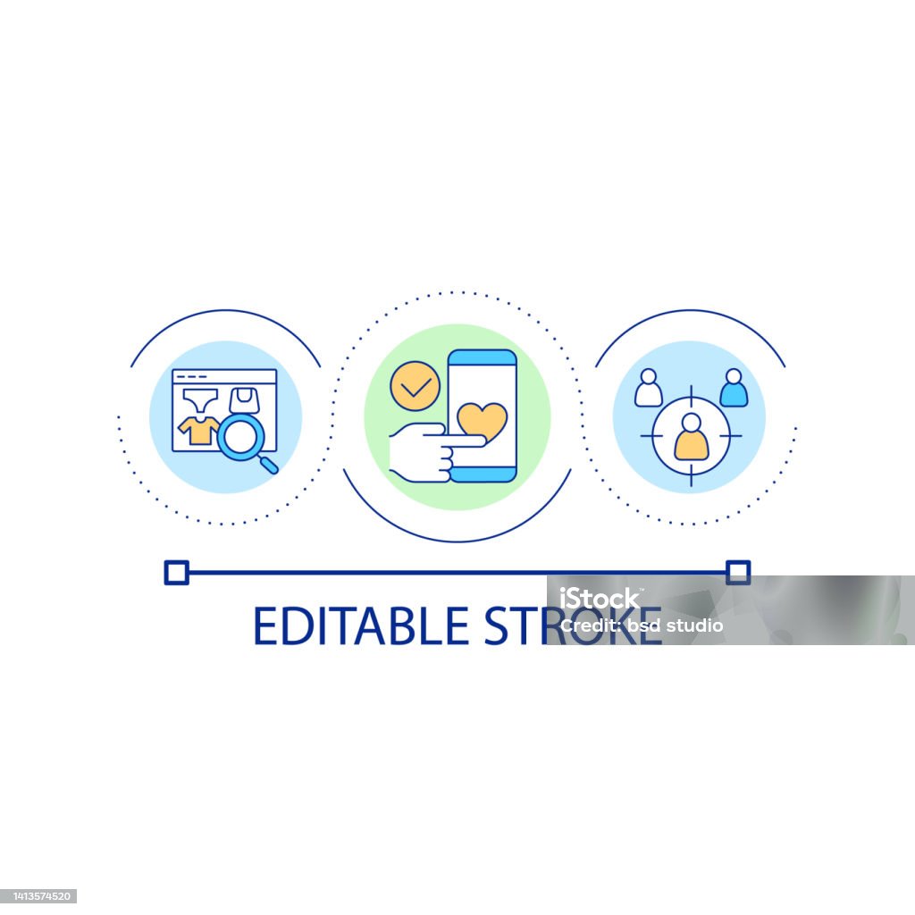 Customercentric Mobile App Loop Concept Icon Stock Illustration ... Customercentric Mobile App Loop Concept Icon Stock Illustration ...