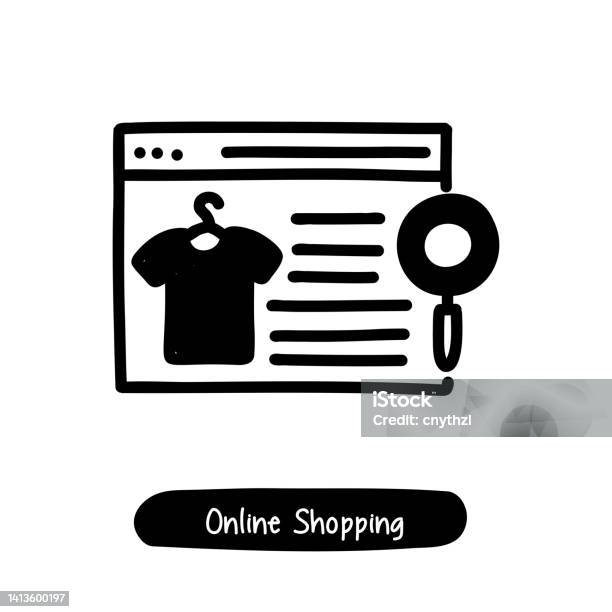 Icône Dachat En Ligne Symbole Dillustration Vectorielle De Style