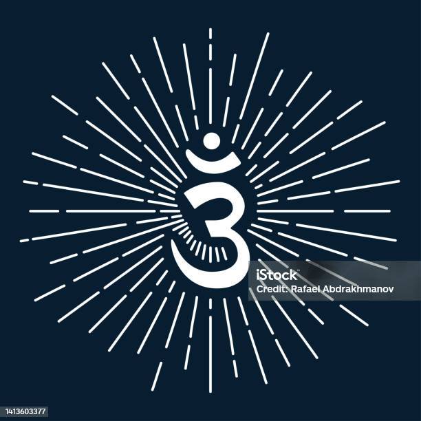 Vetores De Vetor Reiki Speritual Chakra Com Ícone Sunburst Ajna Sinal