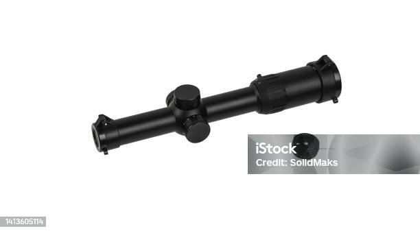 Optical Sight For A Sniper Rifle Modern Sniper Scope On A White