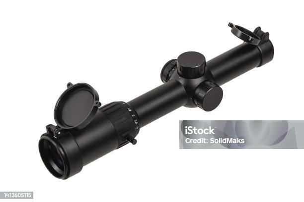 Optical Sight For A Sniper Rifle Modern Sniper Scope On A White