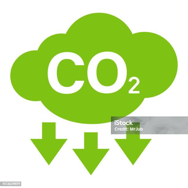 Symbole De Réduction Des Émissions De Co2 Illustration Vectorielle