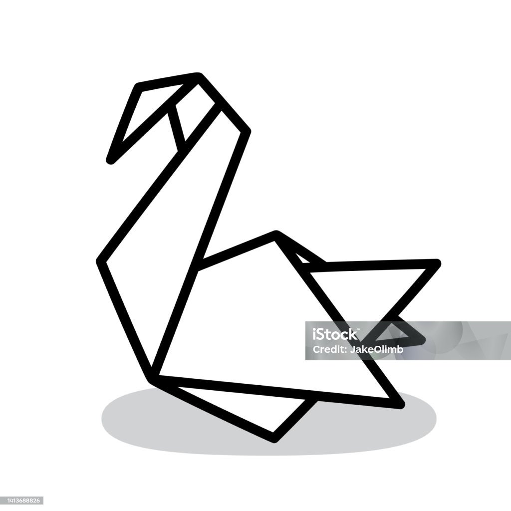 Origami Doodle 5 Stock Illustration Download Image Now Swan