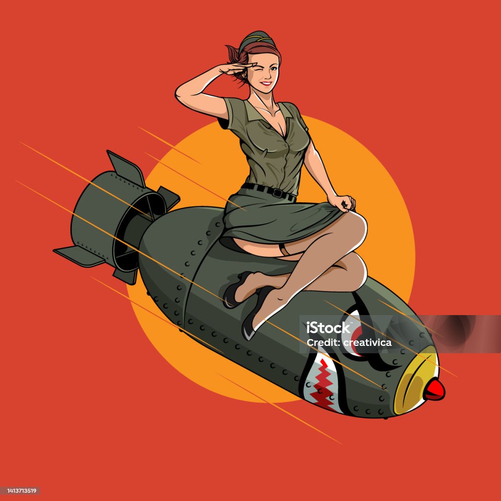 Drop A Bombshell Ww2 Pin Up Illustrazione Ragazza - Immagini vettoriali ... Drop A Bombshell Ww2 Pin Up Illustrazione Ragazza - Immagini vettoriali ...