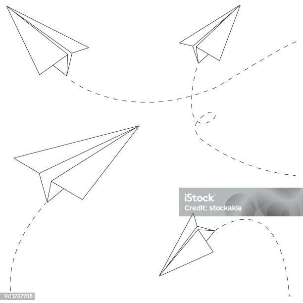 Avions En Papier Volant Dans La Salle De Classe De Lécole Coloriage
