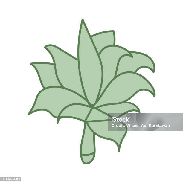Desain Elemen Vektor Ilustrasi Daun Alam Yang Lucu Ilustrasi Stok