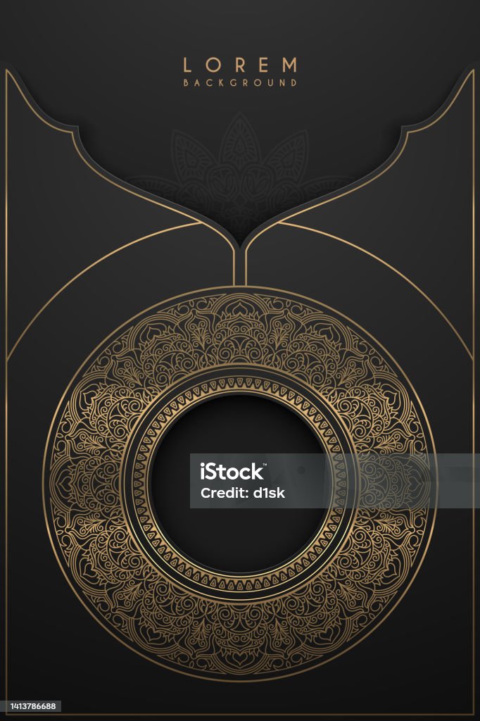 Abstract Golden Circle Ornate Frame Template Stock Illustration ... Abstract Golden Circle Ornate Frame Template Stock Illustration ...